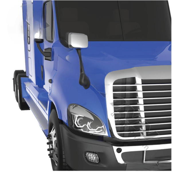 Freightliner Cascadia Chrome Mirror With Hood Mount